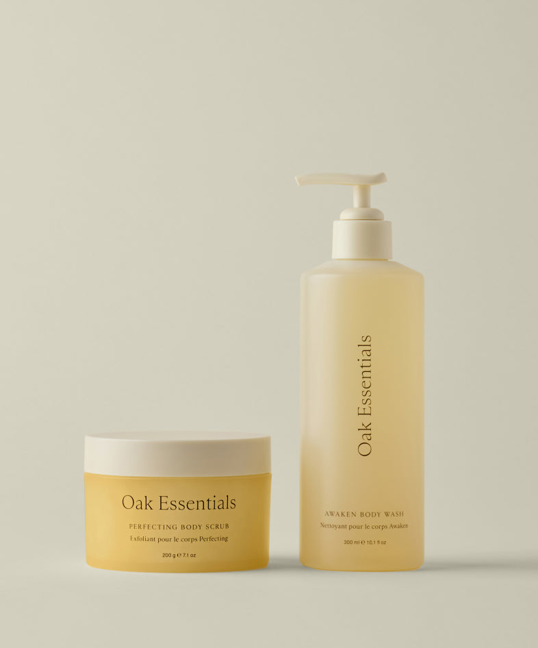 Fresh Start Set | Luxury, Hydrating Body Wash & Body Scrub – Oak Essentials
